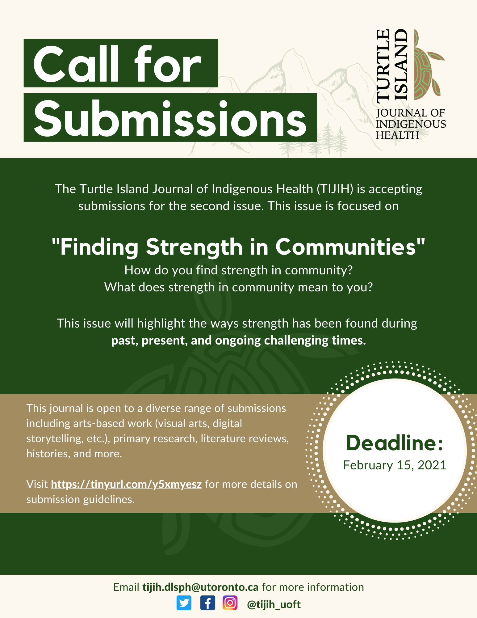 Call for Submissions: Finding Strength in Communities | The Turtle ...